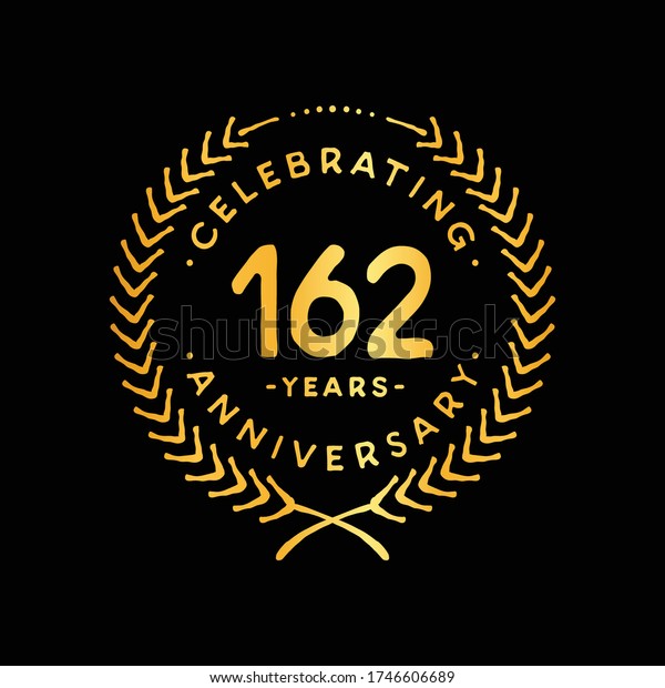 162 Years Design Template 162nd Logo Stock Vector (Royalty Free ...