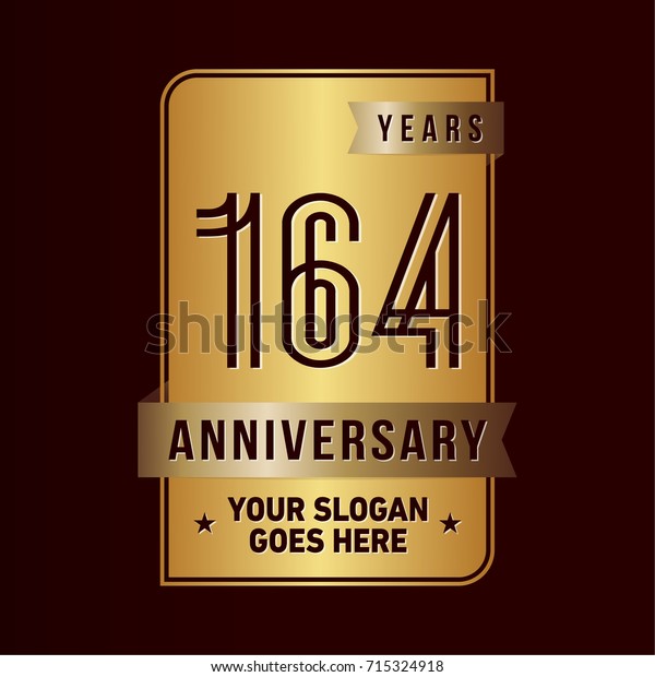 164 Years Anniversary Design Template Vector Stock Vector (Royalty Free ...