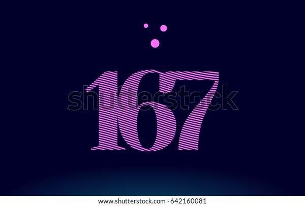 167 Number Digit Logo Pink Line Stock Vector (Royalty Free) 642160081 ...