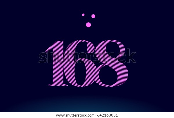 168 Number Digit Logo Pink Line Stock Vector (Royalty Free) 642160051 ...