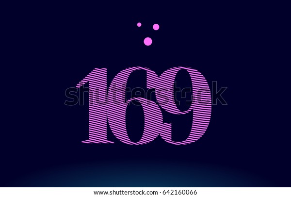 169 Number Digit Logo Pink Line Stock Vector (Royalty Free) 642160066 ...