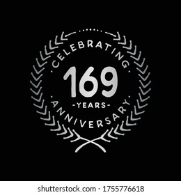 169 Years Design Template 169th Logo Stock Vector (Royalty Free ...