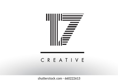 17 Black White Number Logo Design Stock Vector (Royalty Free) 660222613 ...