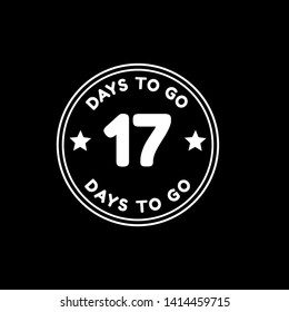 17 Days Go Banner Flat Style: vector de stock (libre de regalías ...