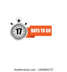17 Days Go Sign Stock Vector (Royalty Free) 1344896717 | Shutterstock