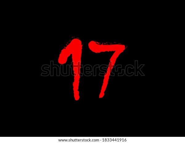 17 Horror Bloody Scary Vector Number Stock Vector (Royalty Free ...