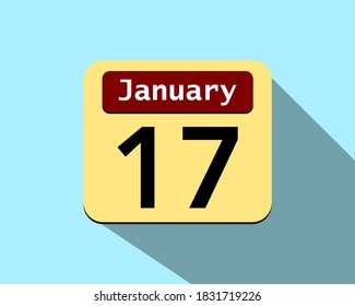 17 January Vector Art Icon Calendar Stock Vector (Royalty Free ...