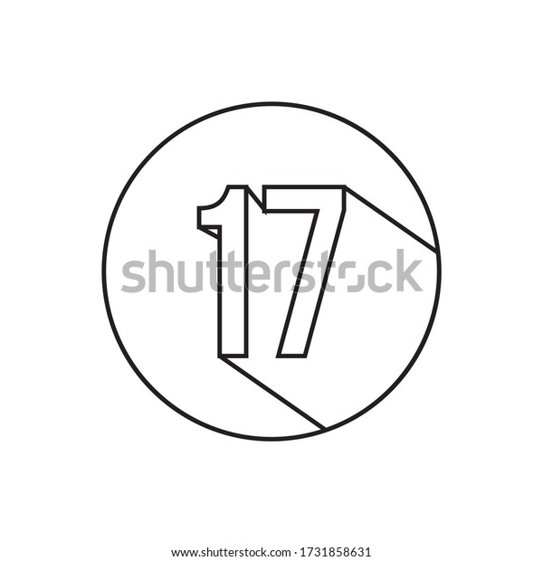 17 Number Lines Icon Symbol Vector Stock Vector (Royalty Free ...