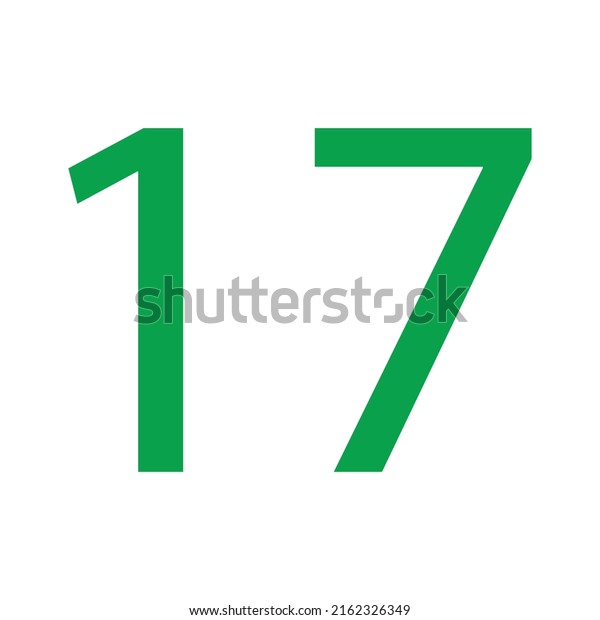 17 Number Simple Clip Art Vector 库存矢量图（免版税）2162326349 | Shutterstock