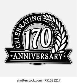 170 Years Anniversary Logo Template Vector Stock Vector (Royalty Free ...