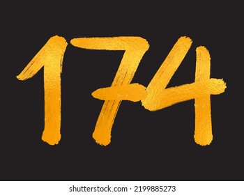 174 Number Logo Vector Illustration 174 Stock Vector (Royalty Free ...