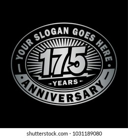 175 Years Anniversary Anniversary Logo Design Stock Vector (Royalty ...