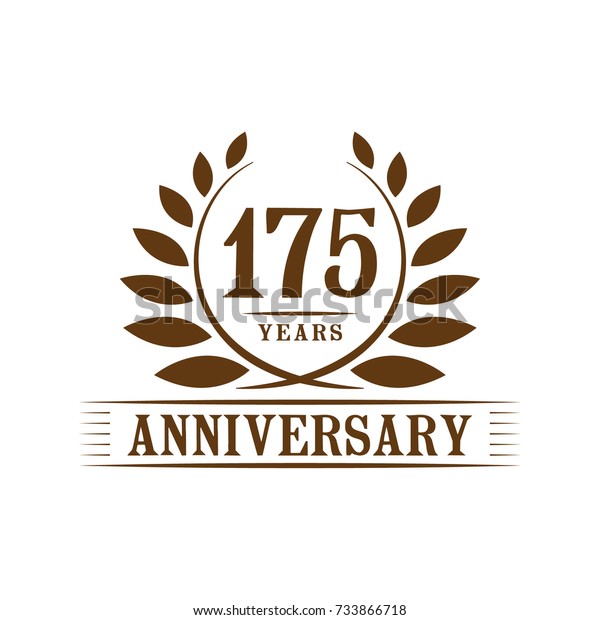 175 Years Anniversary Logo Template Stock Vector (Royalty Free ...