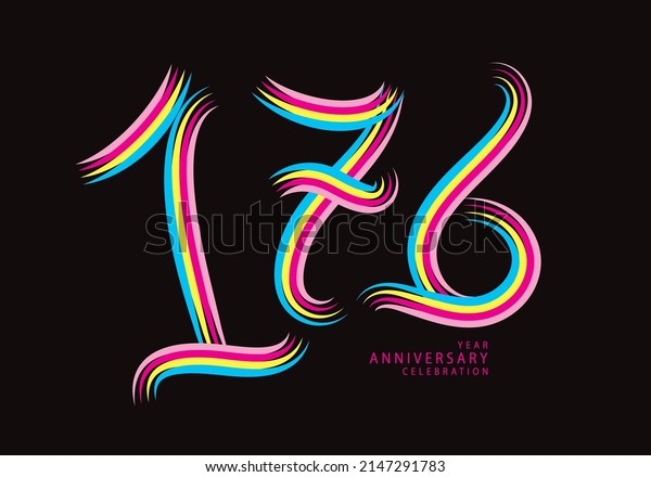 vector de diseño de 176 números,: vector de stock (libre de regalías ...