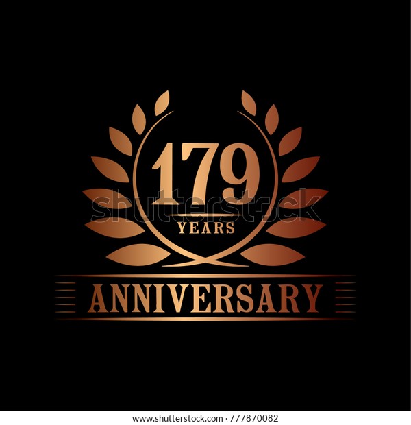 179 Years Anniversary Logo Template: vector de stock (libre de regalías ...
