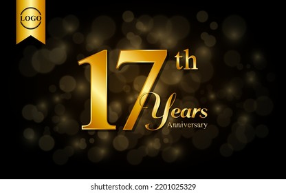 17th Anniversary Template Design Booklet Leaflet Stock Vector (Royalty ...