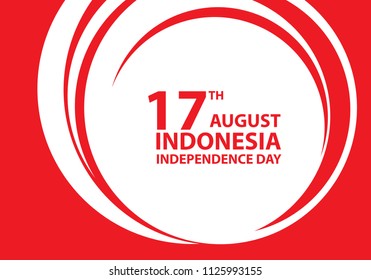 17th August Independence Day Indonesia Red Stock Vector (Royalty Free ...
