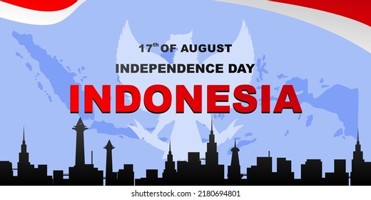 17th August Independence Day Indonesia Bannerposter Stock Vector ...