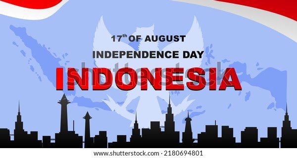 17th August Independence Day Indonesia Bannerposter Stock Vector ...