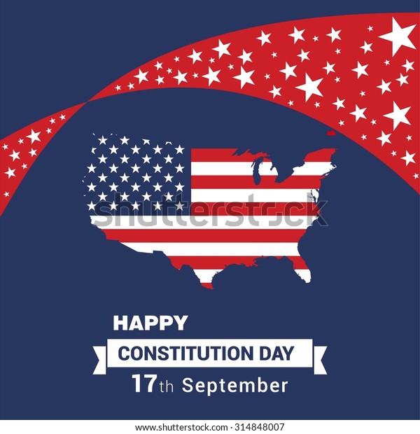 17th September America Constitution Day Poster: vector de stock (libre ...