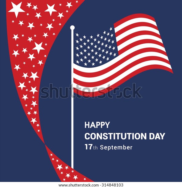 17th September America Constitution Day Poster Stock Vector (Royalty ...