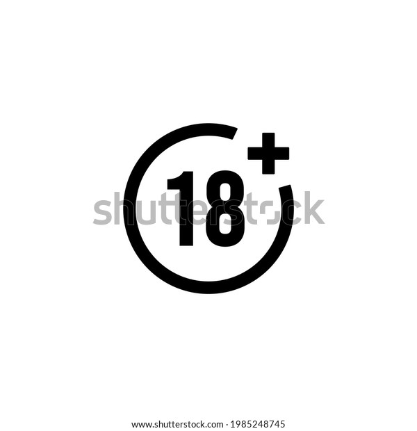 18 Age Icon Symbol Vector Illustration Stock Vector (Royalty Free ...