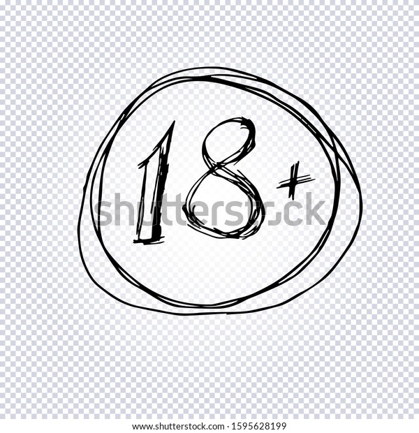 18 Age Limit Symbol Under 18: vector de stock (libre de regalías ...