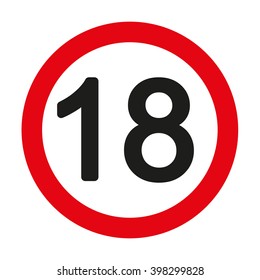 Prohibited Sign Only 18 Above Stock Vector (Royalty Free) 1231386961 ...
