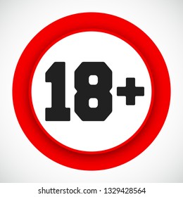 18 Age Restriction Sign Prohibited Under Stock Vector (Royalty Free ...