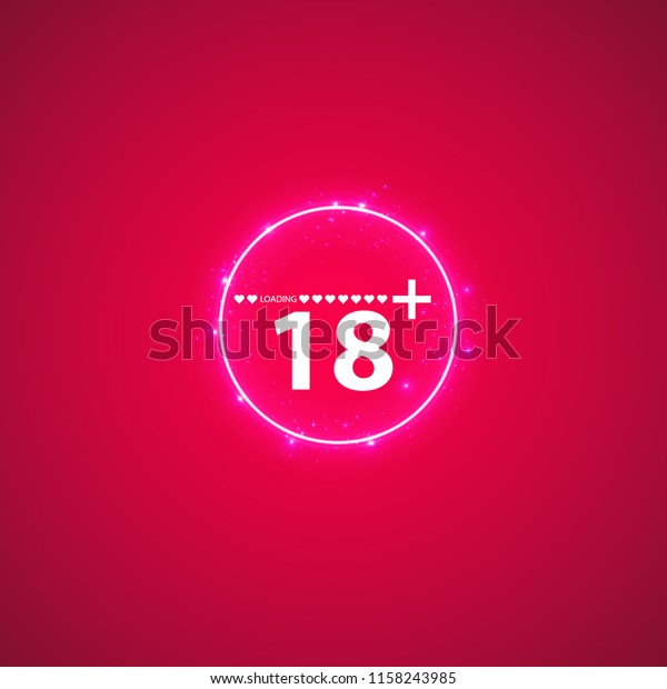 18 Age Warning Stamp Progress Loading Stock Vector (Royalty Free ...