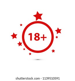 18 Age Warning Stamp Vector Illustration Stock Vector (Royalty Free ...