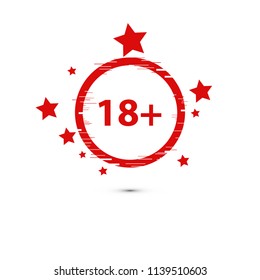 18 Age Warning Stamp Vector Illustration Stock Vector (Royalty Free ...