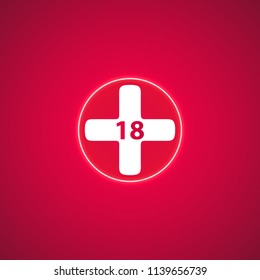 18 Age Warning Stamp Vector Illustration Stock Vector (Royalty Free ...