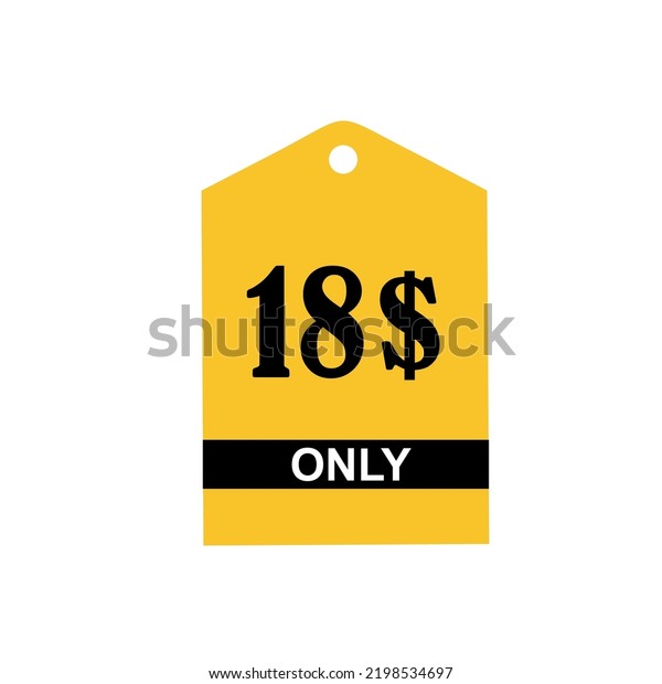 18 Dollar Only Coupon Sign Label Stock Vector (Royalty Free) 2198534697 ...