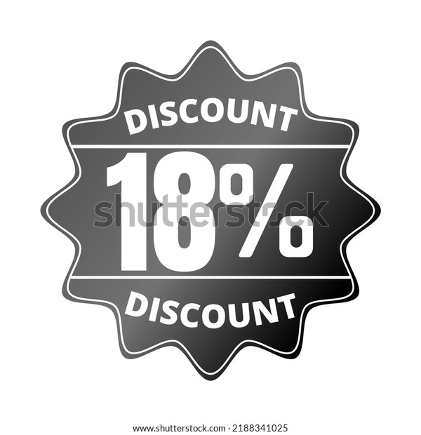 18 Percent Off Black Sticker Design Stock Vector (Royalty Free ...