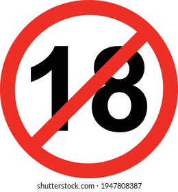 18 Plus Age Restriction Sticker Sign: เวกเตอร์สต็อก (ปลอดค่าลิขสิทธิ์ ...