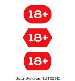 18 Plus Icon Adults Only Signs Stock Vector (Royalty Free) 1181528542