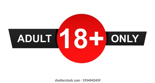 18 Plus Warning Only 18 Years Stock Vector (Royalty Free) 1954942459
