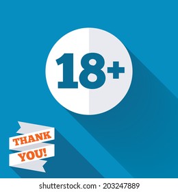18 Plus Years Old Sign Adults Stock Illustration 212848537
