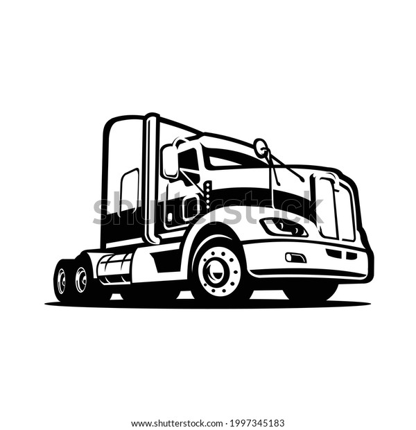 18 Wheeler Semi Truck Vector Isolated Stock Vector (Royalty Free ...
