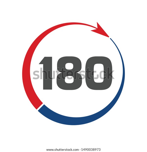 180 Around Vector Logo Icon Symbol Stock Vector (Royalty Free) 1490038973