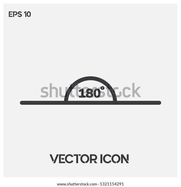 180 Degrees Angle Vector Icon Illustration Stock Vector (Royalty Free ...