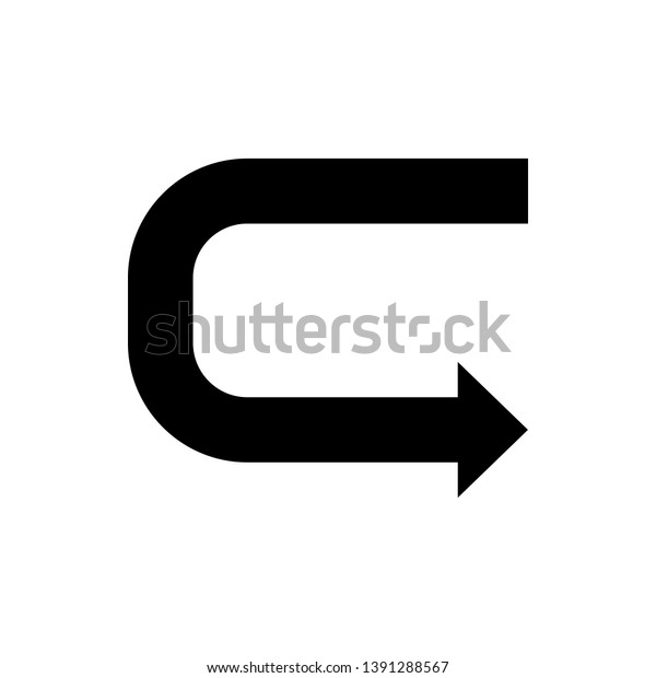 180 One Hundred Eighty Degree Turn Stock Vector (Royalty Free ...