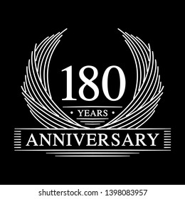 180 Years Design Template 180th Anniversary Stock Vector (Royalty Free ...
