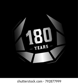 180 Years Design Template Anniversary Vector Stock Vector (Royalty Free ...