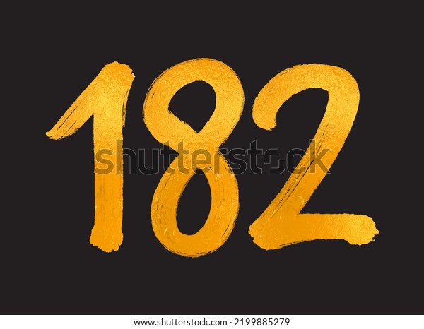 182 Number Logo Vector Illustration 182 Stock Vector (Royalty Free ...