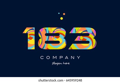 183 Number Digit Numeral Logo Colored: Vector có sẵn (miễn phí bản ...
