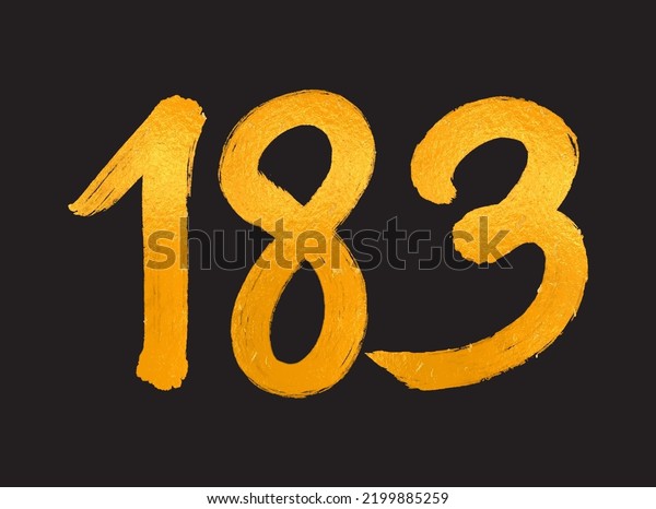 183 Number Logo Vector Illustration 183 Stock Vector (Royalty Free ...