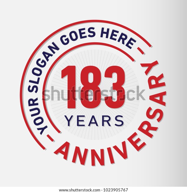 183 Years Anniversary Logo Template Vector 库存矢量图（免版税）1023905767 ...