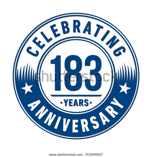 183 Years Anniversary Logo Template Vector Stock Vector (Royalty Free ...